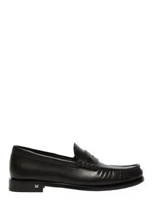 Max Mara Classic Leather Loafers - Black