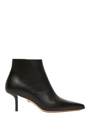 Max Mara Leather Zip-up Ankle Boots - Black