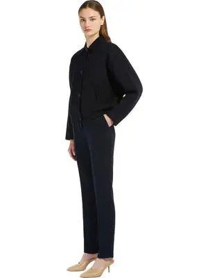 Max Mara Straight-fit Cady Trousers - Navy
