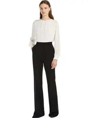 Max Mara Flared Cady Trousers - Black