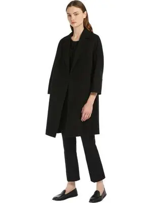 Max Mara Short Double-faced Wool Coat - Black