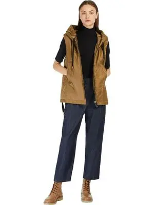 Max Mara Padded Water-repellent Gilet - Caramel