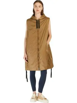 Max Mara Water-repellent Canvas Gilet - Caramel