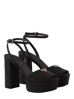 Prada Platform Sandals - Black
