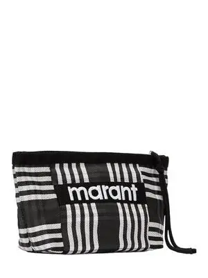 Isabel Marant Powden Clutch - Black/white