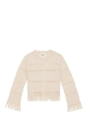 MARANT ETOILE Azilis Macramé Knit Sweater - Ecru