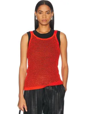 Helmut Lang Mesh Tank Top - Safety Orange