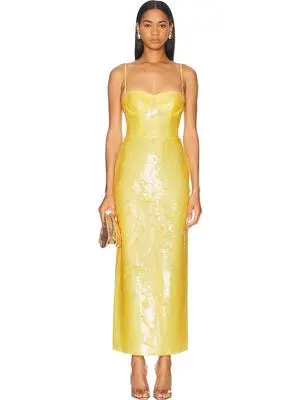 SEV Caserolles Sequined Dress - Yellow