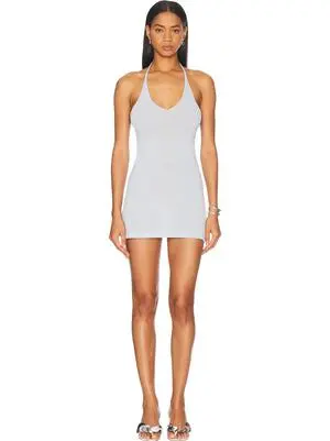 ZIAH Sheer Knit Mini Dress - Misty Blue
