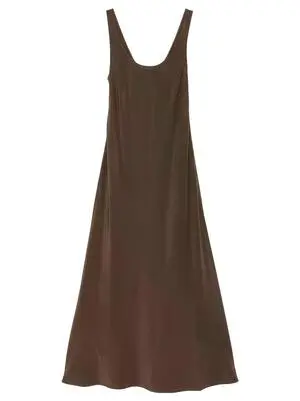 Matteau Bias Midi Dress - Brown