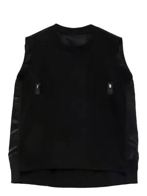 Sacai Contrasting-panel Vest - Black