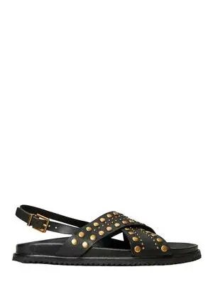 TWINSET Crossover Strap Sandals - Black