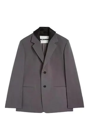 JIL SANDER Detachable-collar Tailored Jacket - Grey
