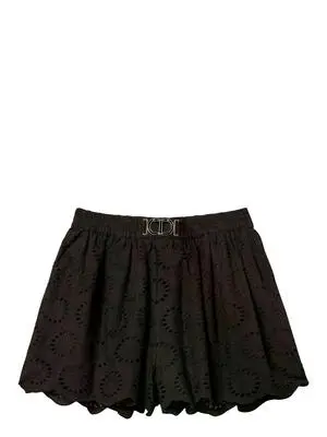TWINSET Broderie-anglaise Shorts - Black