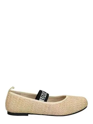 Moschino Logo-strap Ballerina Flats - Neutrals