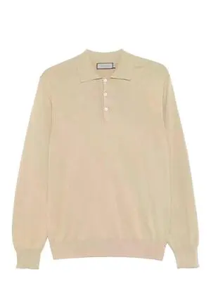 Canali Cotton Polo Top - Neutrals