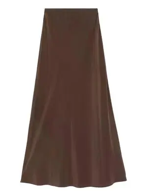 Matteau Bias Midi Skirt - Brown