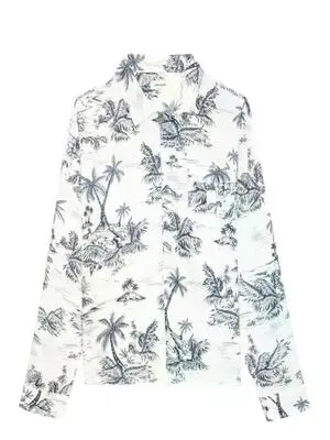 Zadig&Voltaire Suzy Palm-print Shirt - White