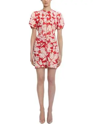 Victoria Beckham Floral-print Mini Dress - White