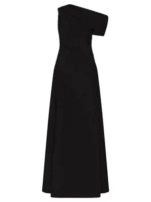 Rachel Gilbert Asymmetrical Evening Dress - Black