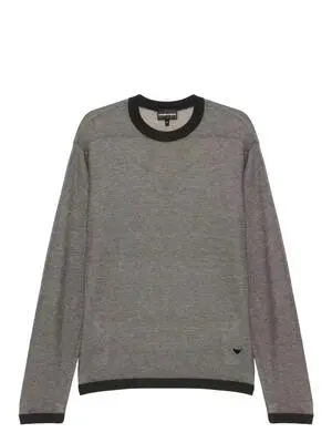 Emporio Armani Textured Pullover Sweater - Grey