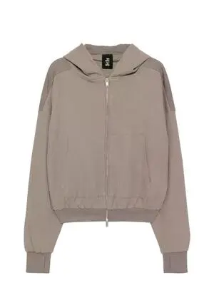 THOM KROM Waffle-effect Zip-up Hoodie - Grey