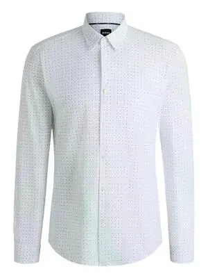 BOSS Patterned Shirt - White