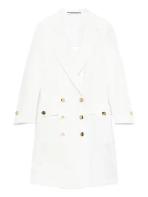Tagliatore Double-breasted Coat - White