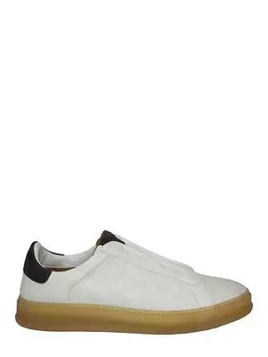 Kiton Slip-on Leather Trainers - White