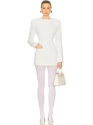 HELSA The Heavy Crepe Suit Dress - Ivory