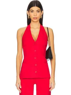 L'academie Kain Vest Top - Red