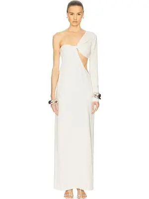 HELSA The Corsico Draped Dress - Cream