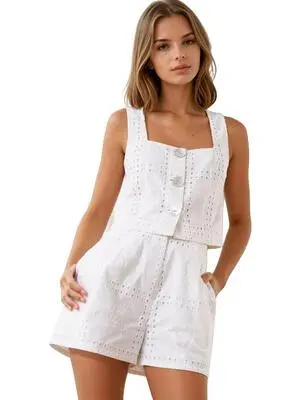 YUMI KIM Yumi Kim Jade Eyelet Top