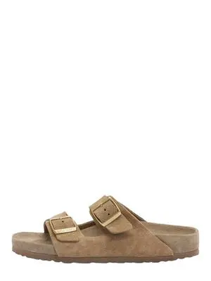 BIRKENSTOCK Arizona Sandals - Taupe Suede Exquisite