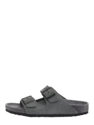 BIRKENSTOCK Arizona Sandals - Charcoal Suede Exquisite