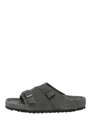 BIRKENSTOCK Zürich Suede Slides Charcoal Suede Exquisite