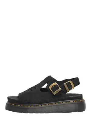 Dr. Martens Dunnet Flower Suede Sandal - Black