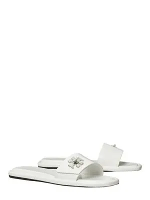 Tory Burch Turnlock Cross-Band Slides Cloud