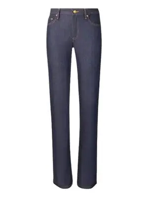 Tory Burch Cotton Skinny-leg Jean - Raw/unwashed