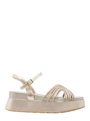 Liu Jo Chain-link Flatform Sandals - Gold