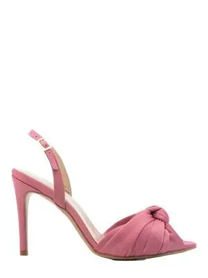 GINISSIMA 95mm Satined Sandals - Pink