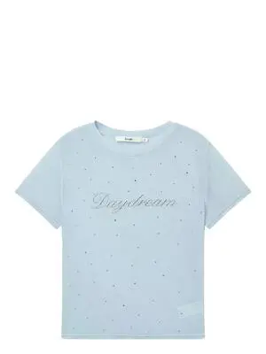 B+AB Rhinestone-embellished T-shirt - Blue