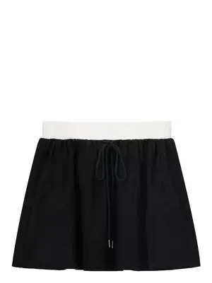 B+AB Cotton-blend A-line Skirt - Black