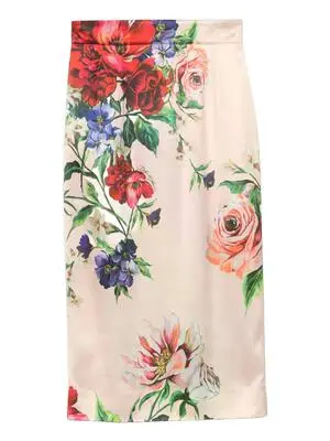 DOLCE & GABBANA Floral-print Midi Skirt