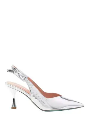 FRATELLI RUSSO 80mm Annuc Slingback Pumps - Silver