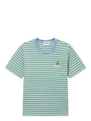 CHOCOOLATE Striped Logo T-shirt - Blue