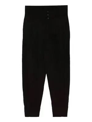 Transit Embossed-effect High-waist Trousers - Black