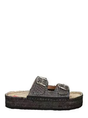 Moschino Double-buckle Espadrilles - Black