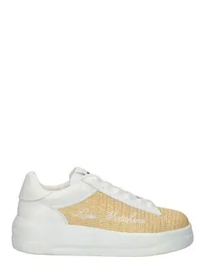 Moschino Logo-embroidered Sneakers - Neutrals