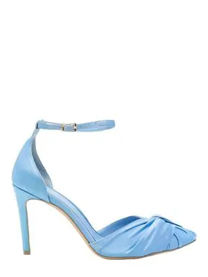 GINISSIMA 95mm Satined Pumps - Blue